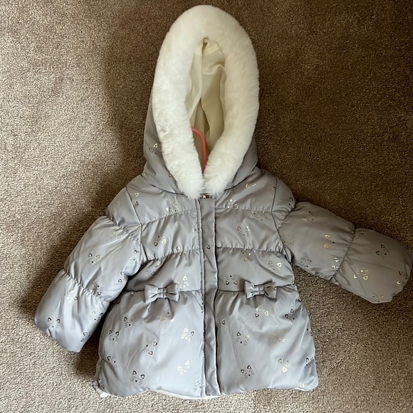 Pippette | Jackets & Coats | 8 Mo Worn Once Girls Reversible Kitty Cat ...